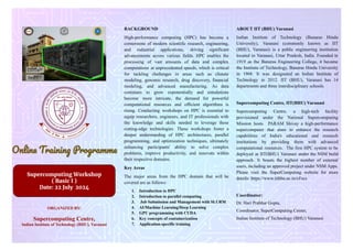 Supercomputing Workshop Brochure for engineering | PDF
