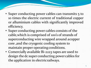 ppt on the Super conducting power cable in dc electric railway systems ...
