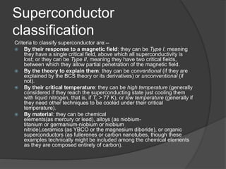Superconductivity | PPTX | Chemistry | Science