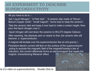 Superconductivity | PPTX | Chemistry | Science