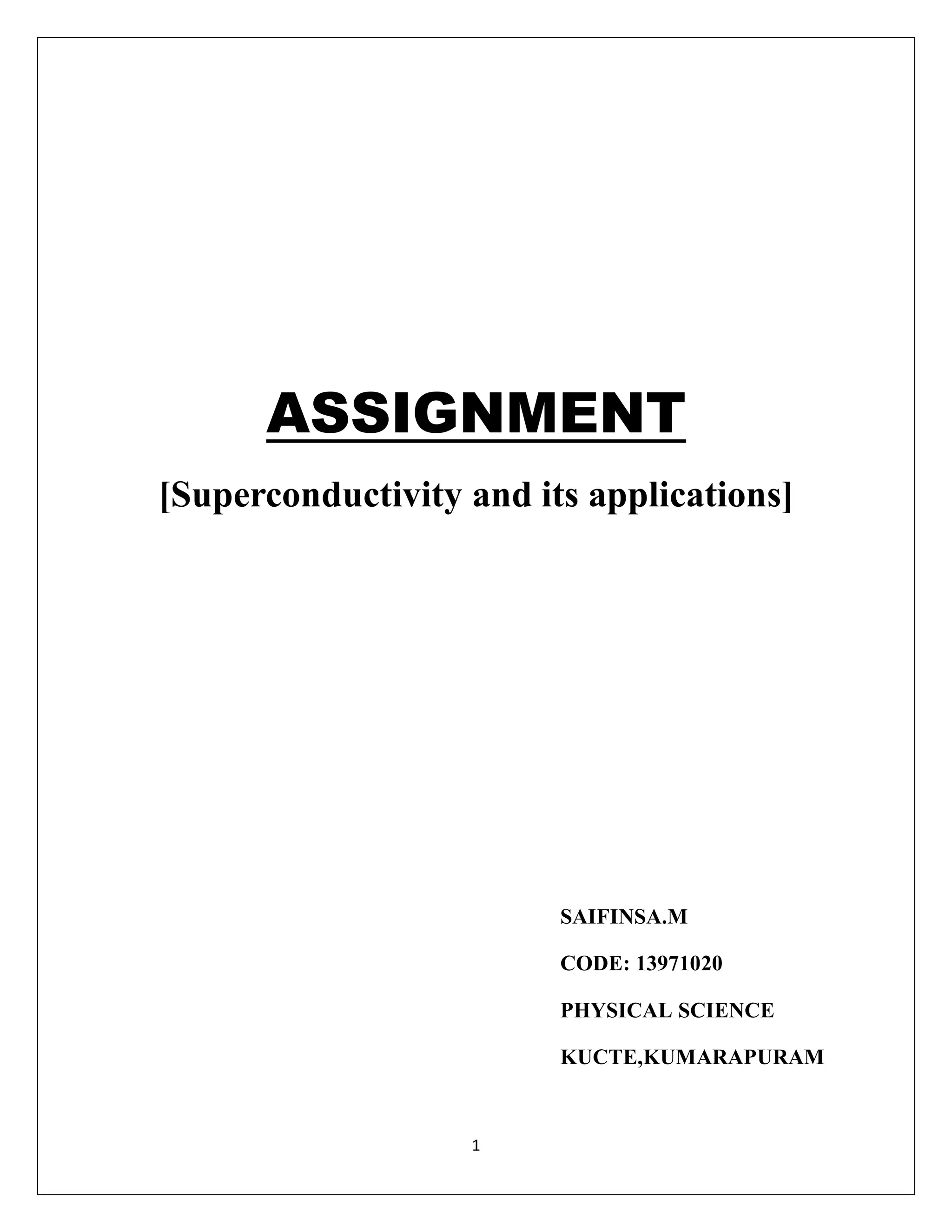 Superconductivity | PDF