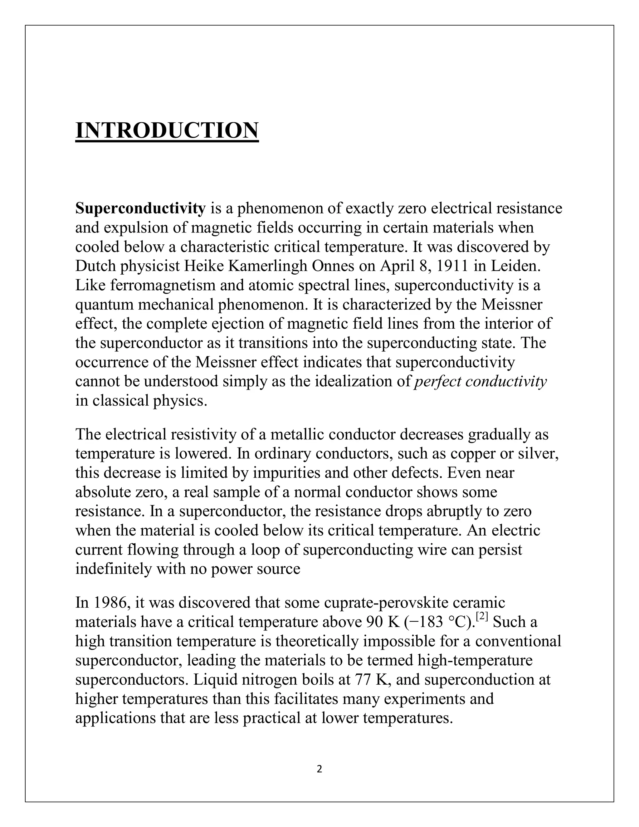 Superconductivity | PDF
