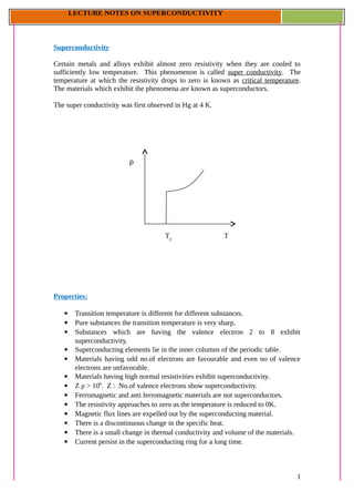 Super conductivity | PDF