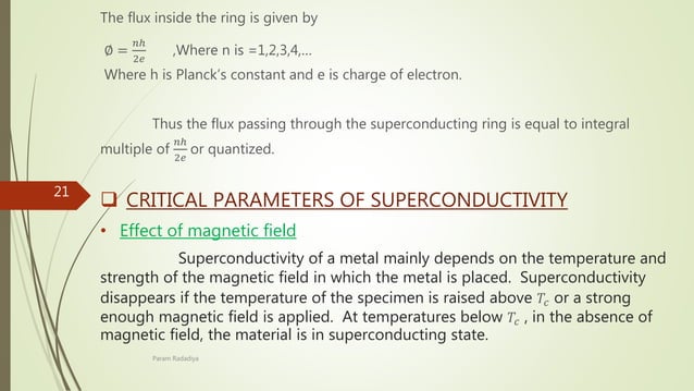 Superconductivity | PPTX