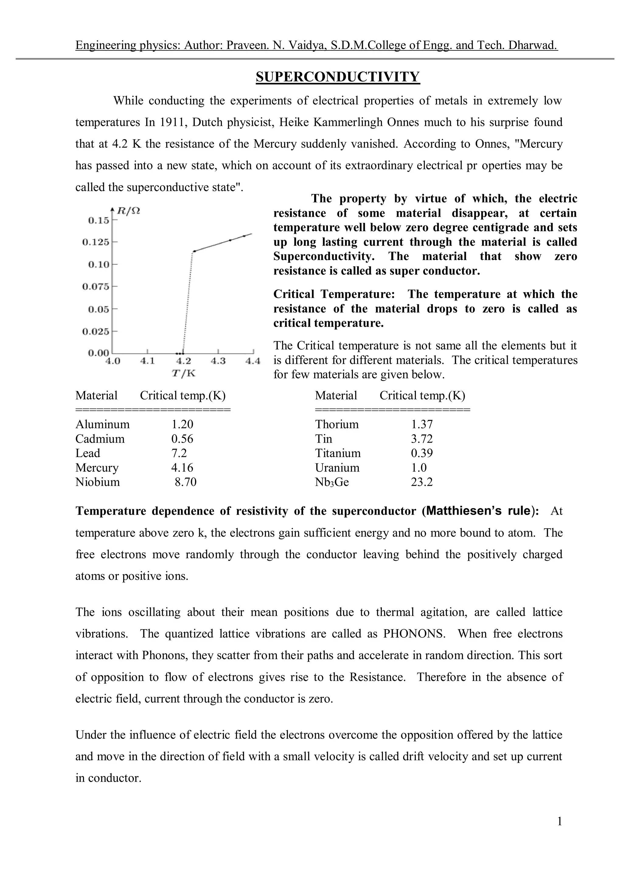 Fundamentals of Superconductivity and its applications | PDF | Chemistry | Science