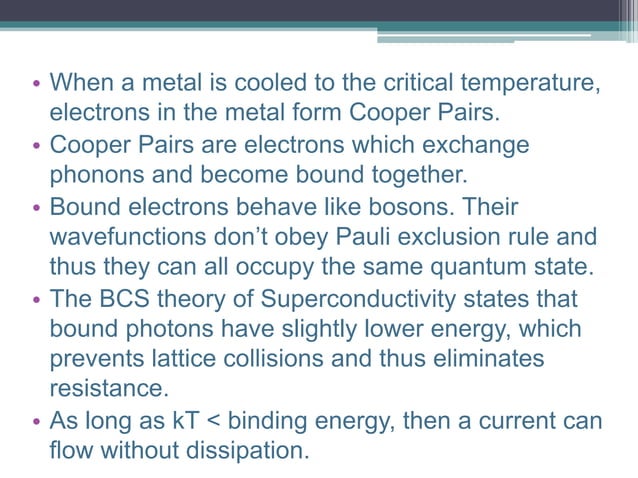 Superconductivity A Presentation Pptx