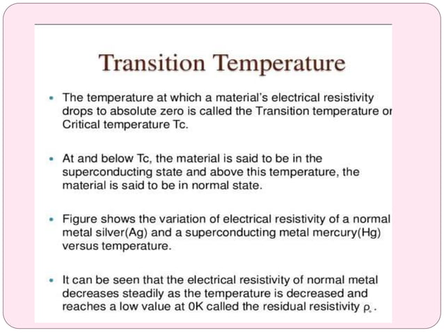 Super conductors,properties and its application and BCS theory | PPTX | Physics | Science