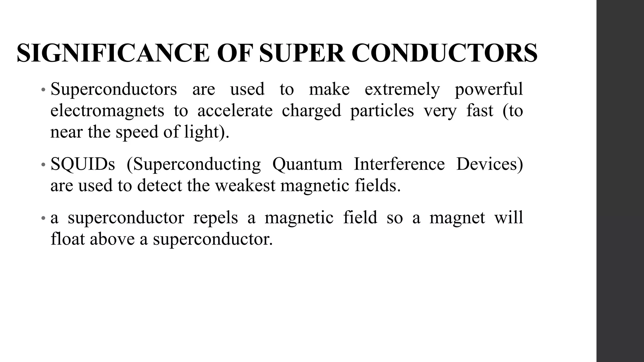 Super conductors and magnetic levitation ppt | PPTX