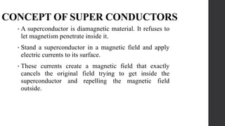 Super conductors and magnetic levitation ppt | PPTX