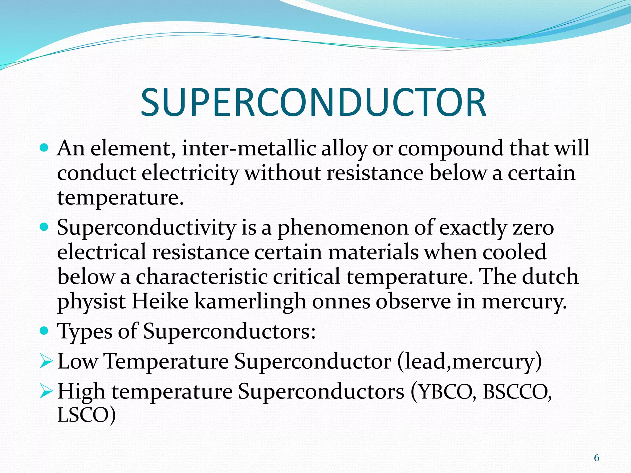 Super conductors as surge current protectors | PPTX