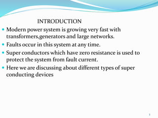 Super conductors as surge current protectors | PPTX