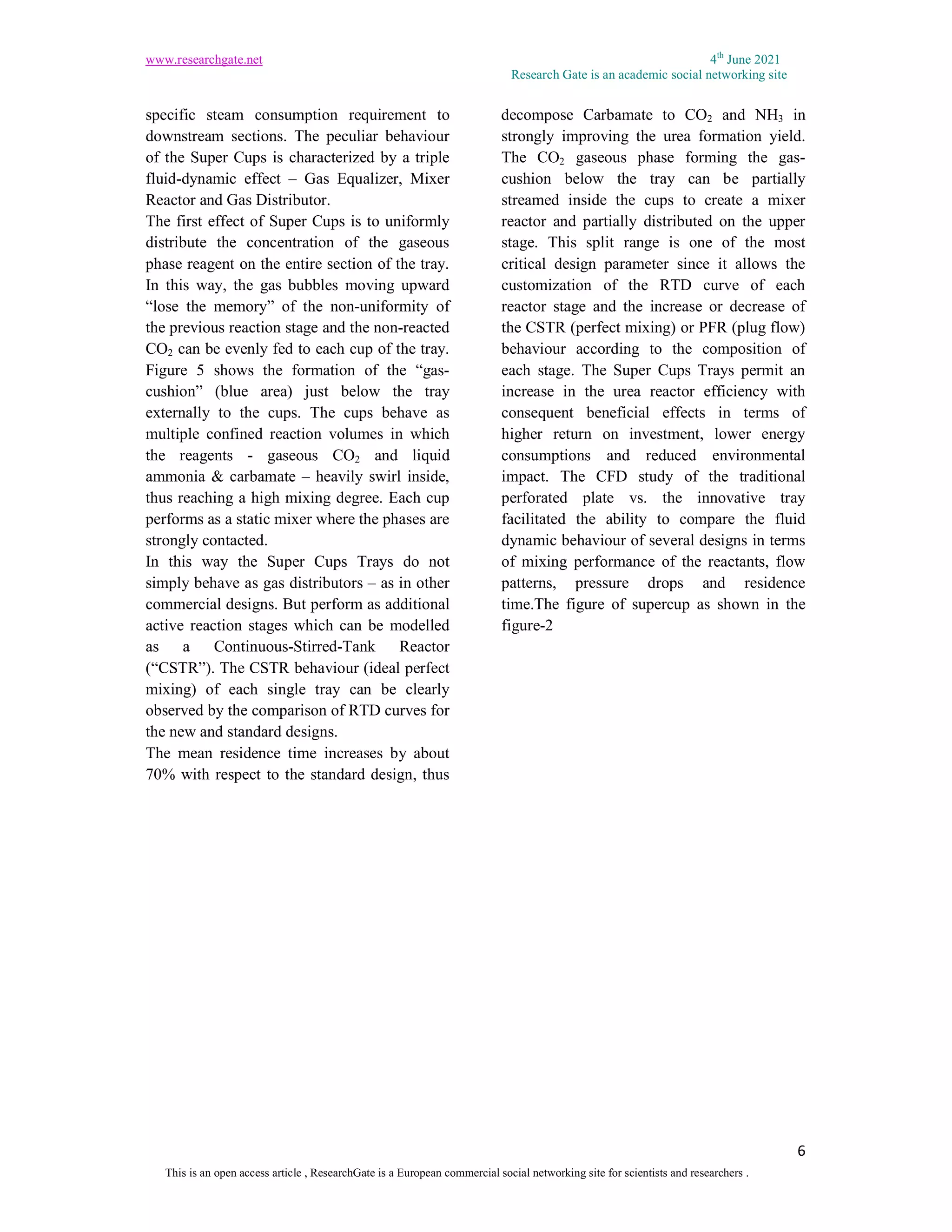 Super conversion in urea reactors with super cup high efficiency trays ...