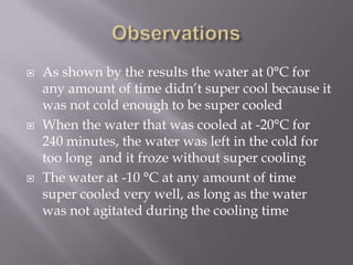Supercooling water | PPTX