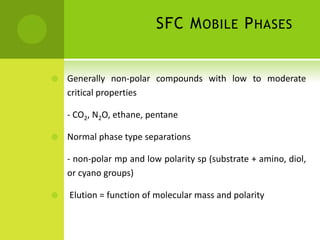 Supercritical fluid chromatography | PPTX