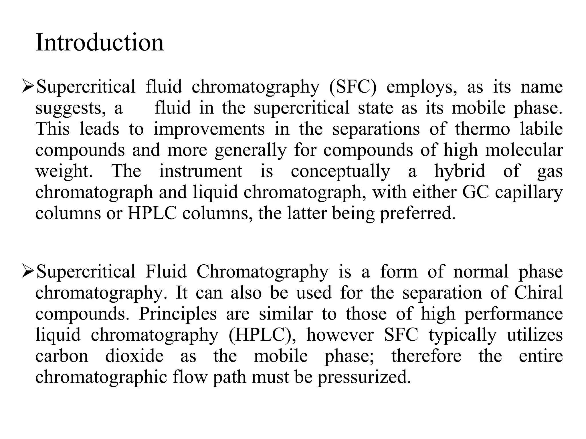 Supercritical Fluid Chromatography-lecture.pptx | Chemistry | Science