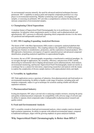Supercritical Fluid Chromatography (SFC): Explores the Fundamentals ...