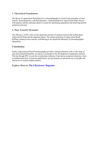 Supercritical Fluid Chromatography (SFC): Explores the Fundamentals ...