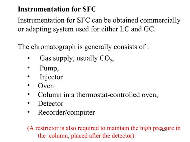 Supercritical fluids chromatoghraphy (SFC) | PPT | Chemistry | Science