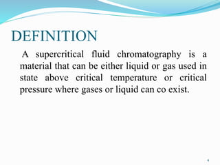 Super crtical fluid chromatography ppt | PPTX