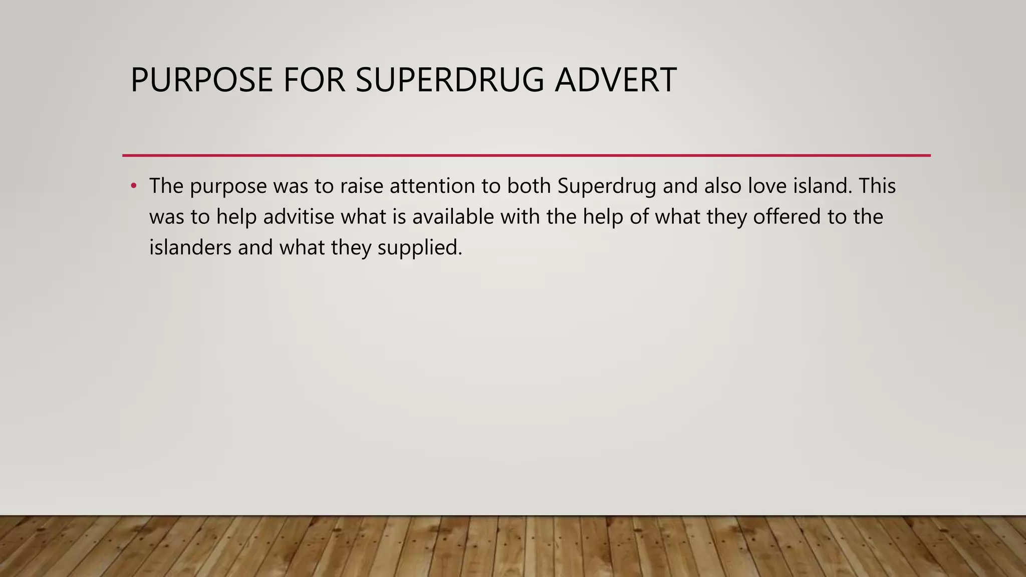 Superdrug love island campaign | PPTX