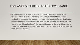 Superdrug love island campaign | PPTX