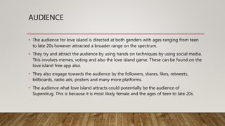 Superdrug love island campaign | PPTX
