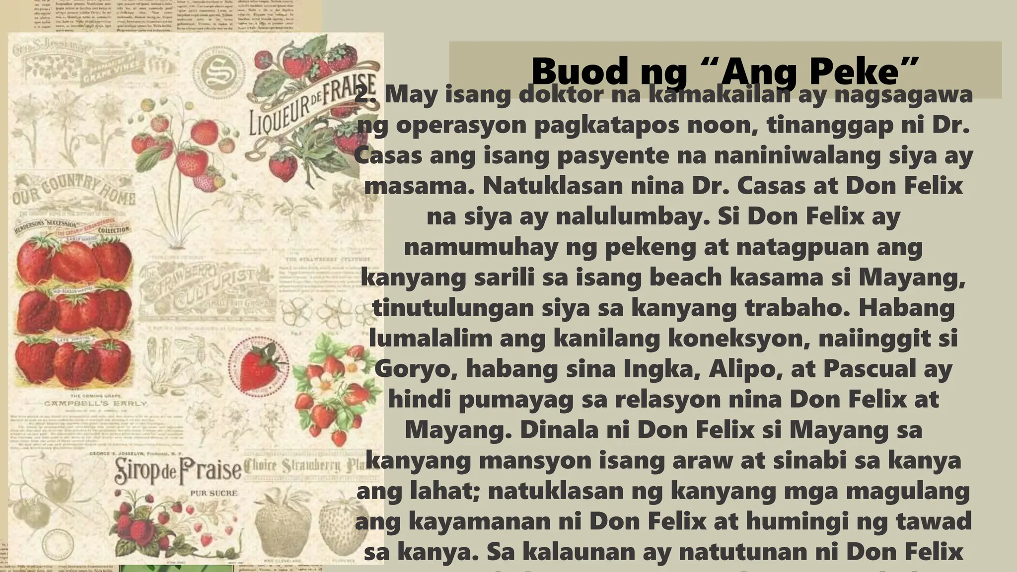 ANG PEKE - FILIPINO REPORT BY GROUP 7 ST CECELIA | PPTX