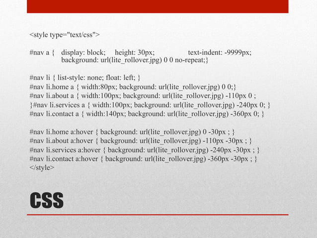 css navigation | PPT