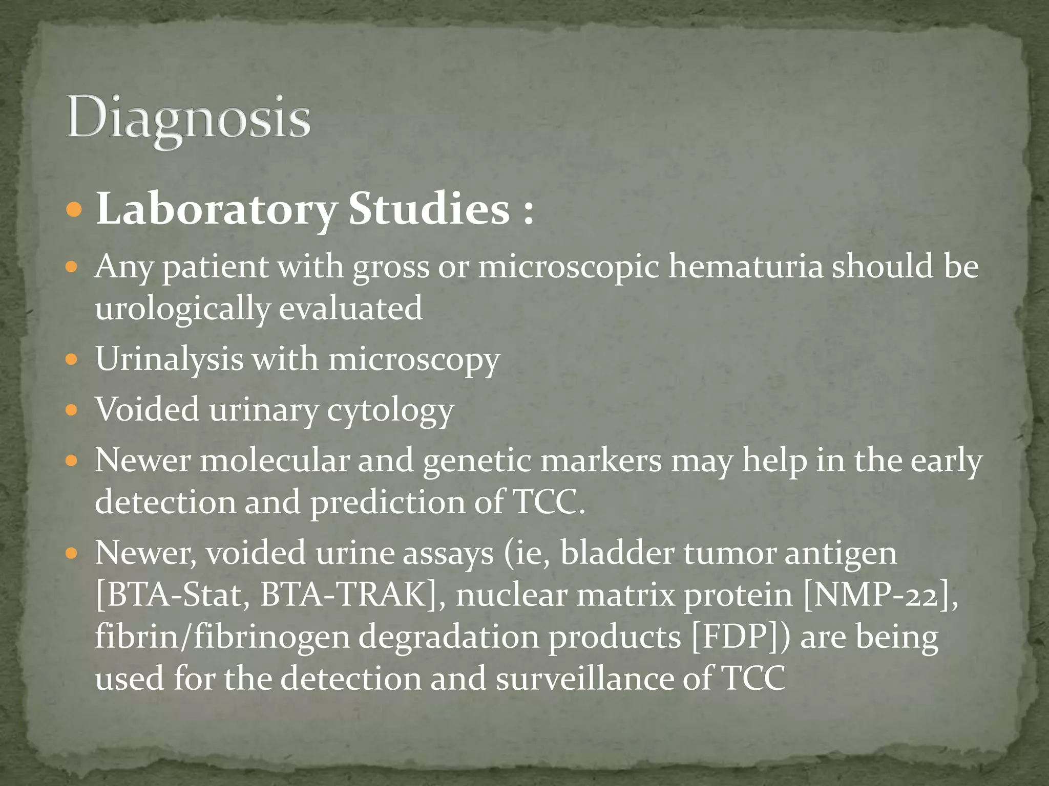 Superficial bladder cancer | PPTX