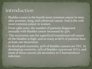 Superficial bladder cancer | PPTX