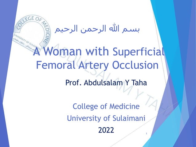Woman with Left SFA Occlusion Angiography Images | PPT