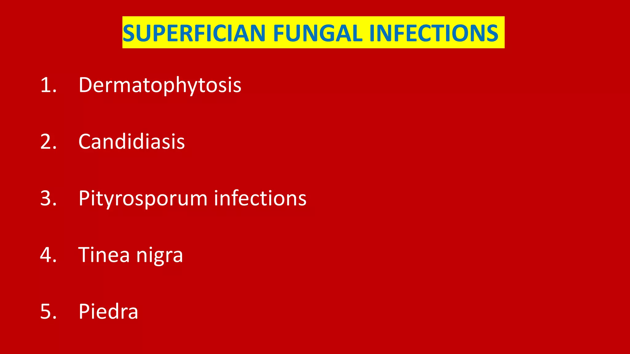 Superficial Fungal Infections | PPTX