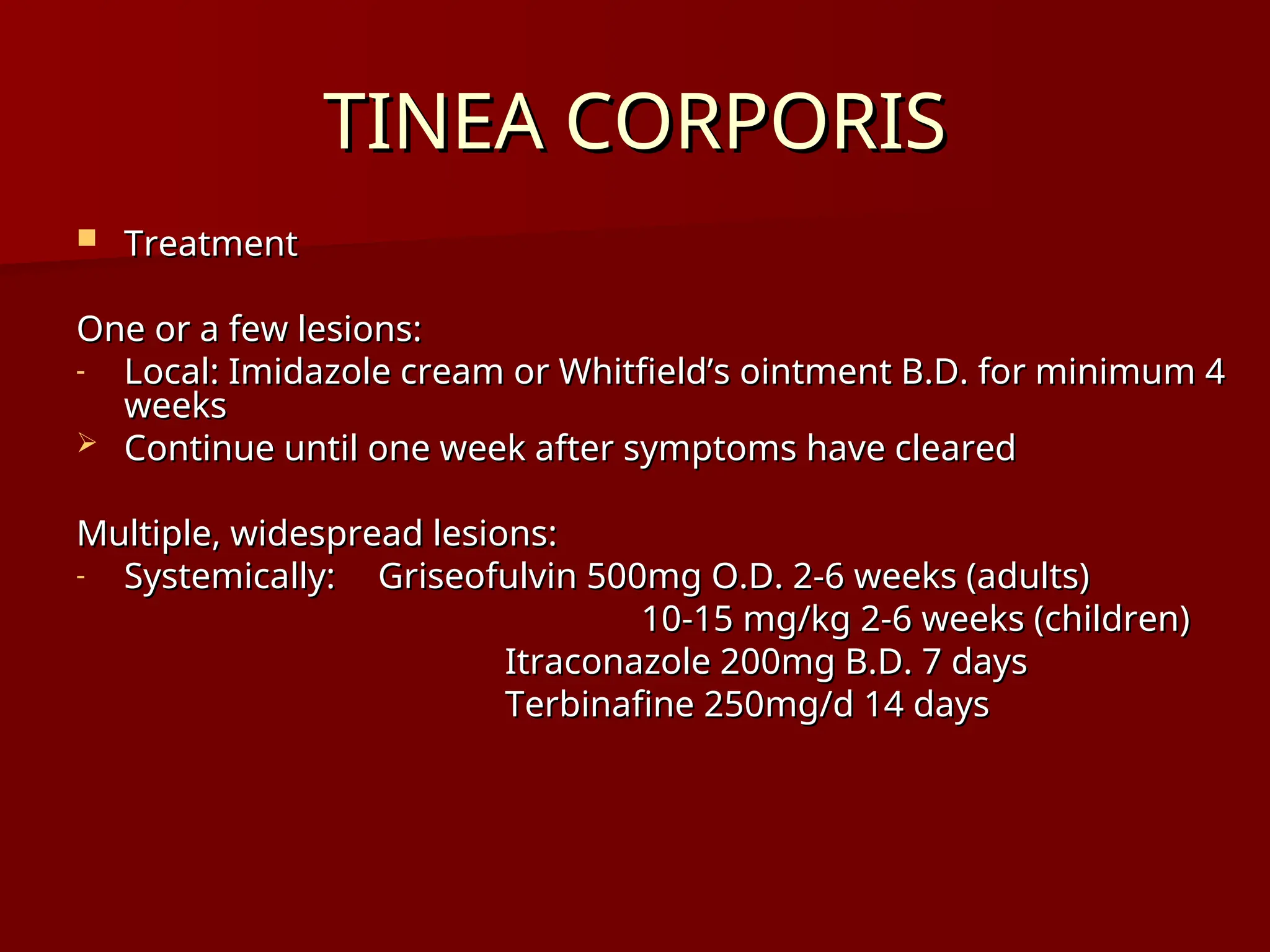 Superficial mycoses common in medical dermatology | PPT