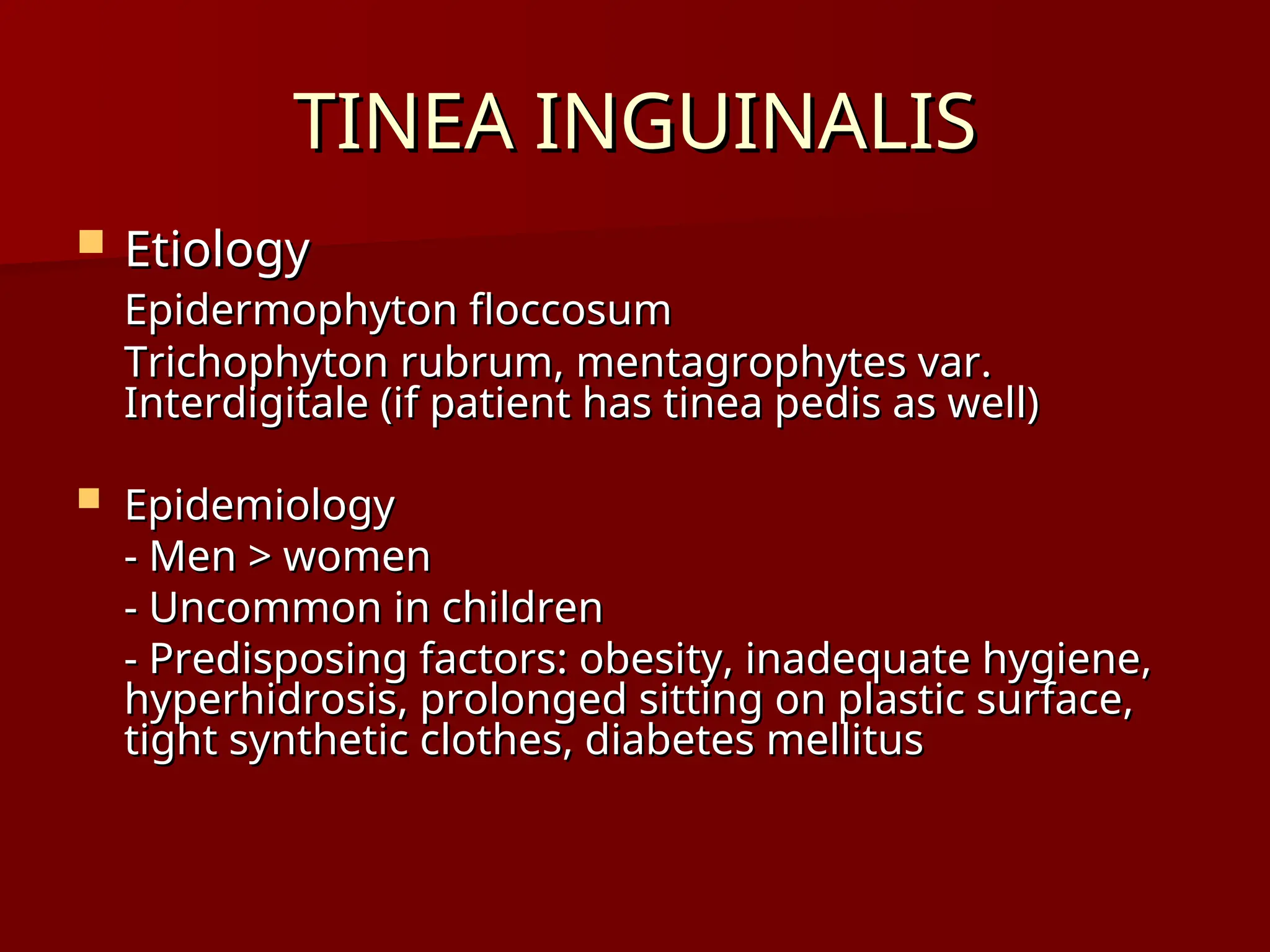 Superficial mycoses common in medical dermatology | PPT