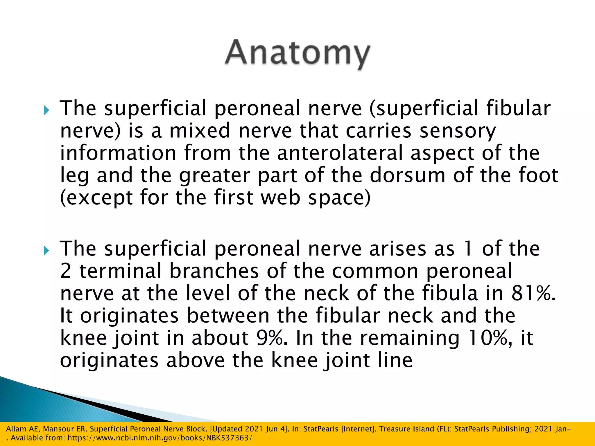 Superficial Peroneal Nerve Entrapment | PPTX | Death, Injury, or ...