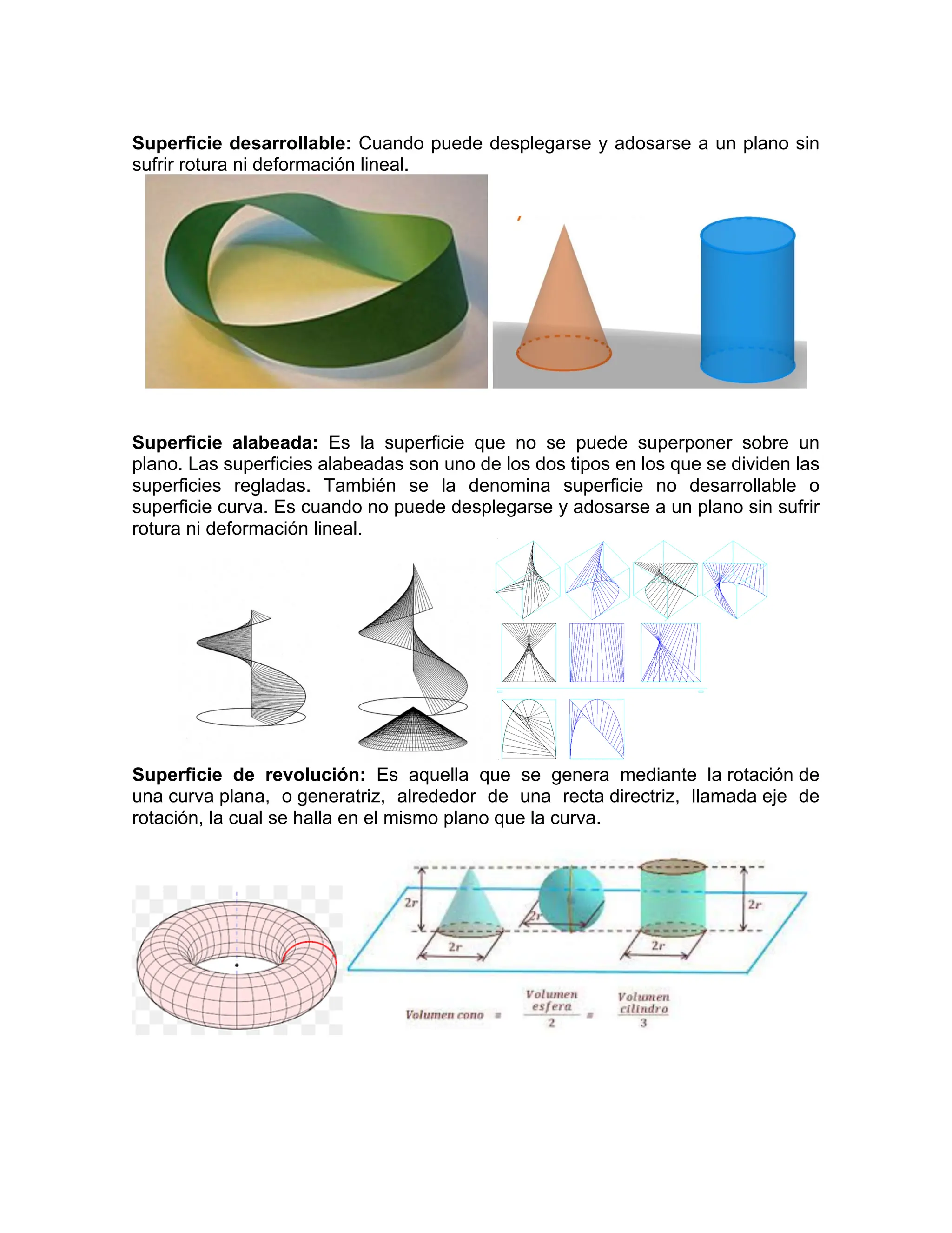 Geometria descriptiva: Tipos de superficie | PDF