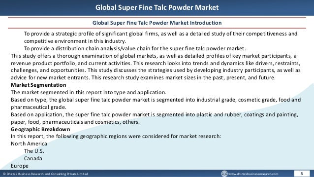 Super fine talc powder market | PDF