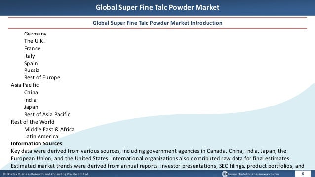 Super fine talc powder market | PDF