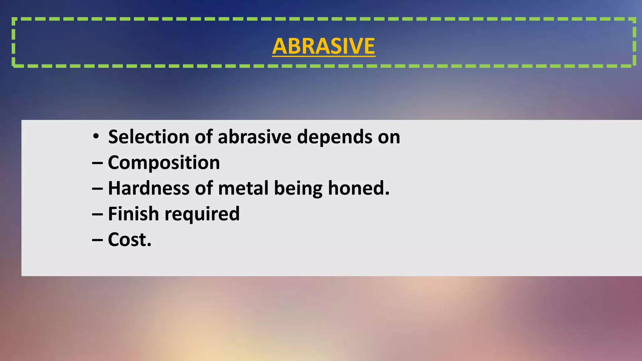 Super finishing Processes | PPTX