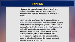 Super finishing Processes | PPTX