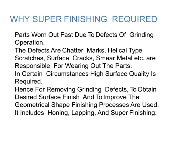 Super finishing method | PPT