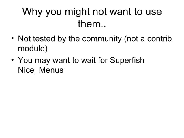Superfish menus | PPT