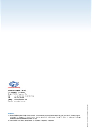 Superfreeze Company Profile and Valves Catalogue | PDF