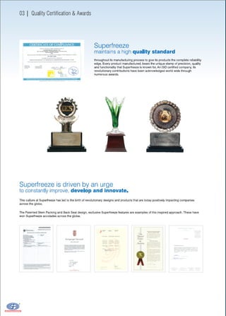 Superfreeze Company Profile and Valves Catalogue | PDF