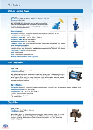 Superfreeze Company Profile and Valves Catalogue | PDF