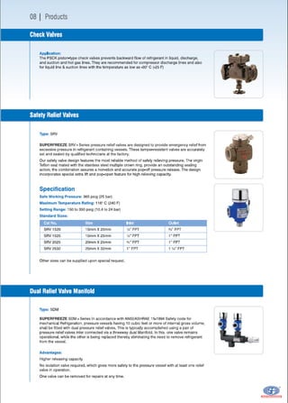 Superfreeze Company Profile and Valves Catalogue | PDF