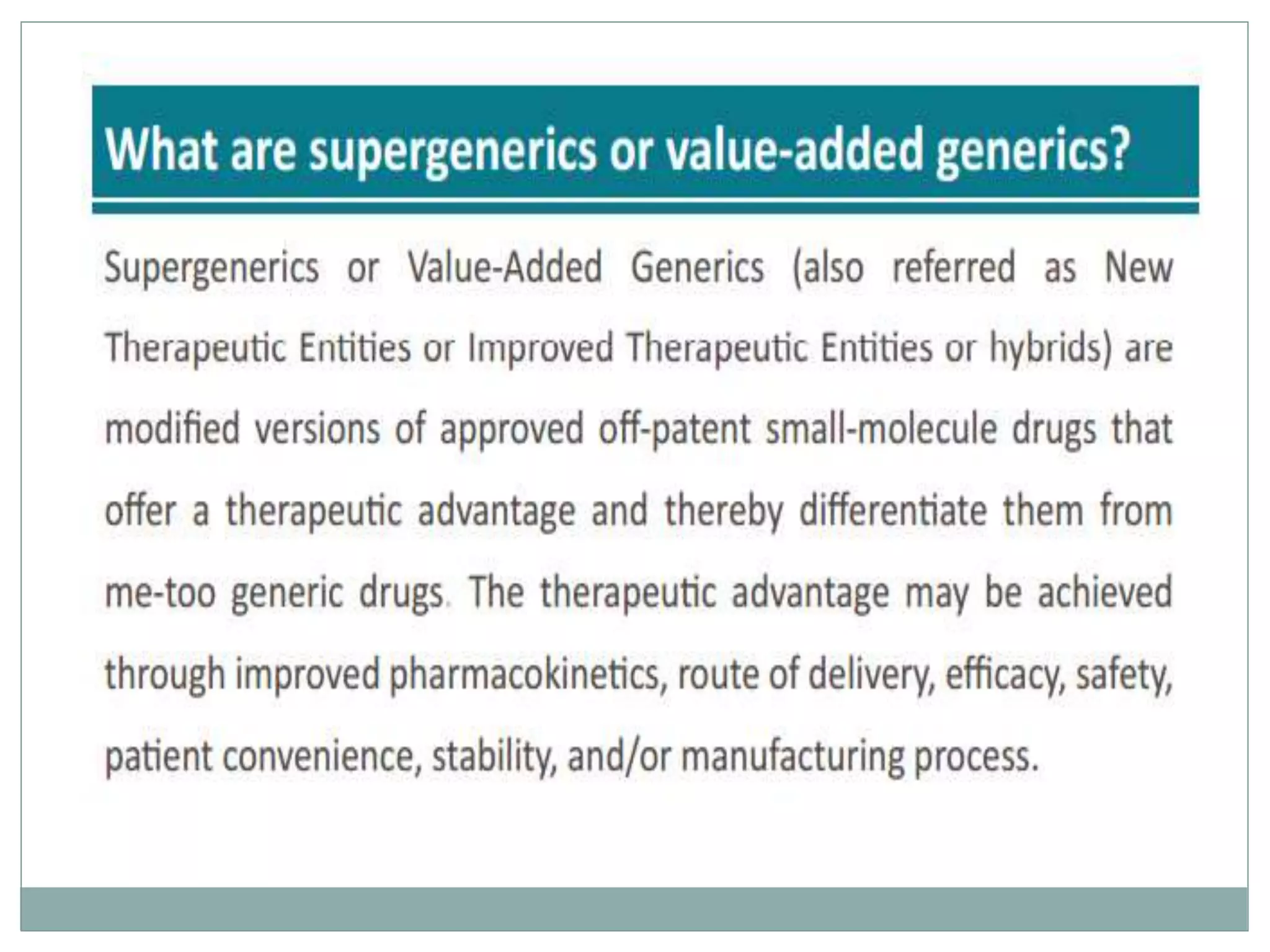 What are Supergenerics | PPTX