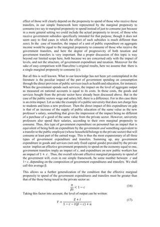Super Haavelmo: balanced and unbalanced budget theorems and the ...