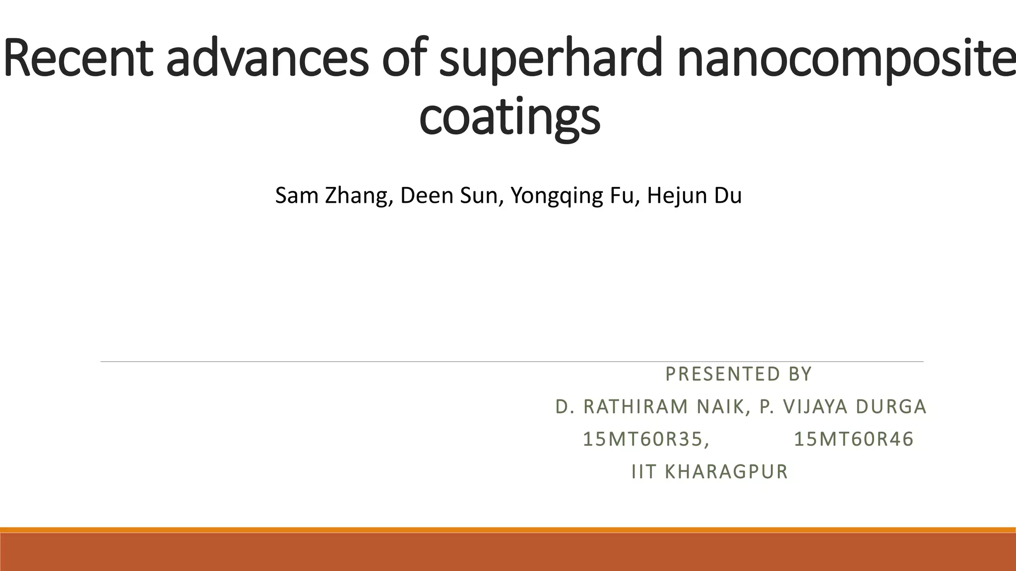 Super hard coatings | PDF