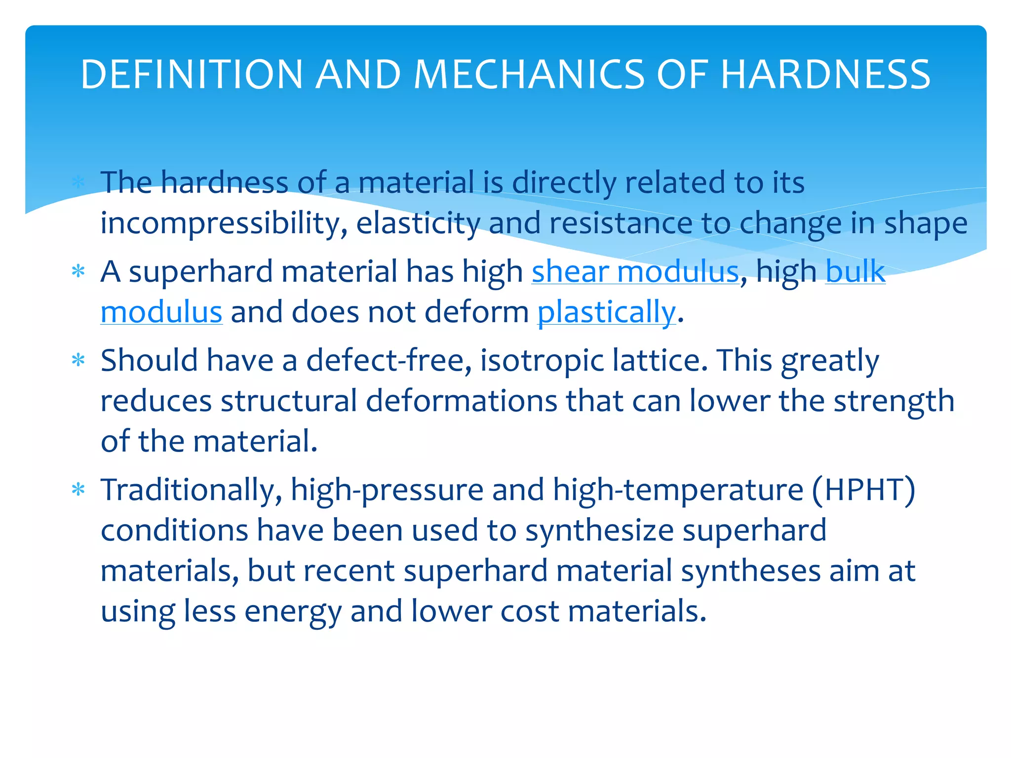 Super hard materials | PPTX